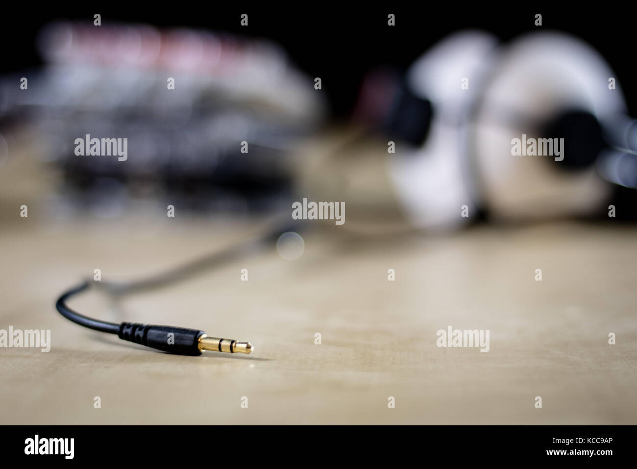 Cassette tape and headphones for listening to music. Old good music ...