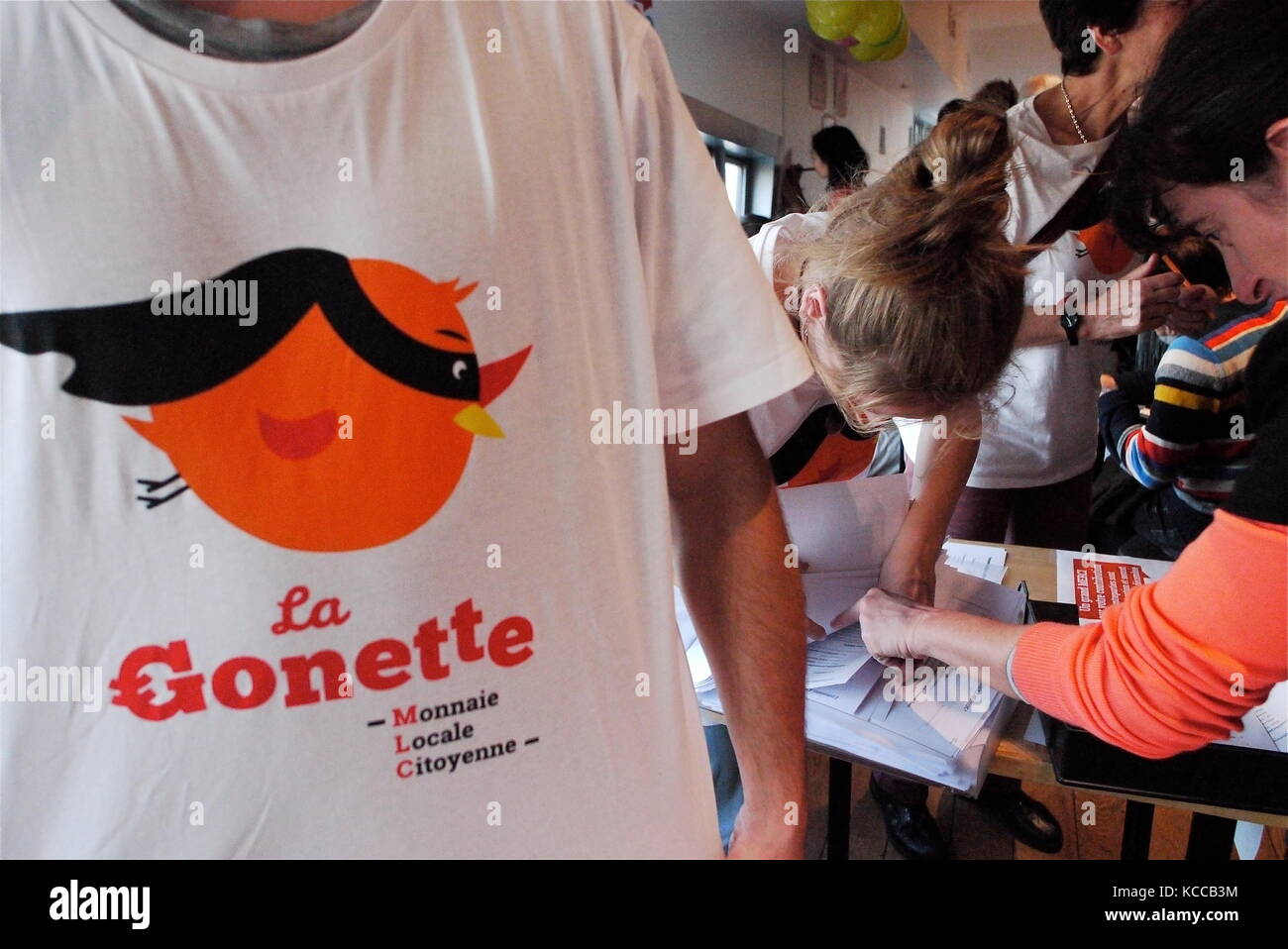 Official Lauching of local money "La Gonette", in Lyon, France Stock ...