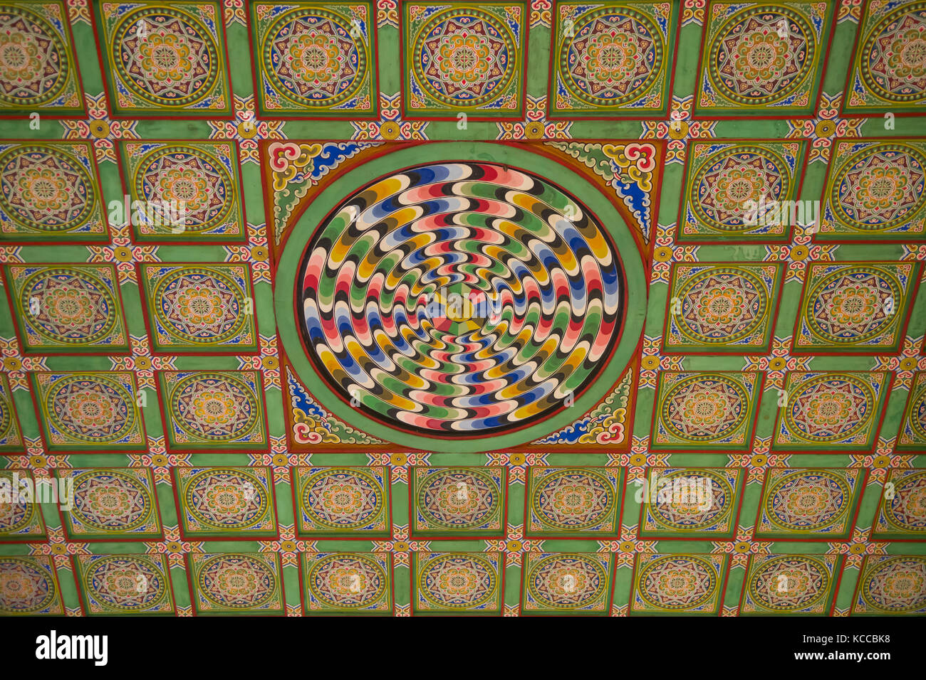 Decorative Ceiling in Bell Tower, Xi'an, Shanxi, China Stock Photo - Alamy