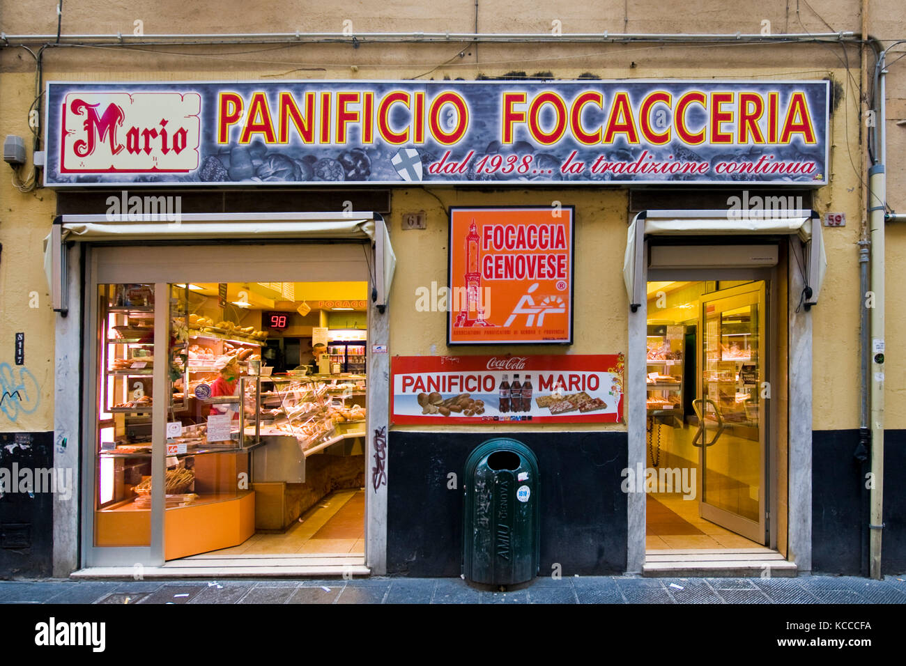 Focacceria, Genoa, Italy Stock Photo - Alamy