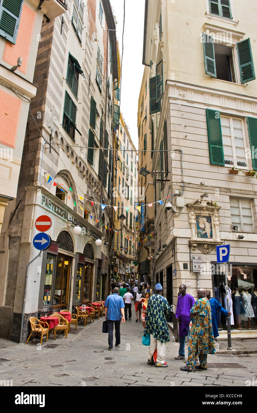 Caruggi, old town, Genoa, Italy Stock Photo - Alamy
