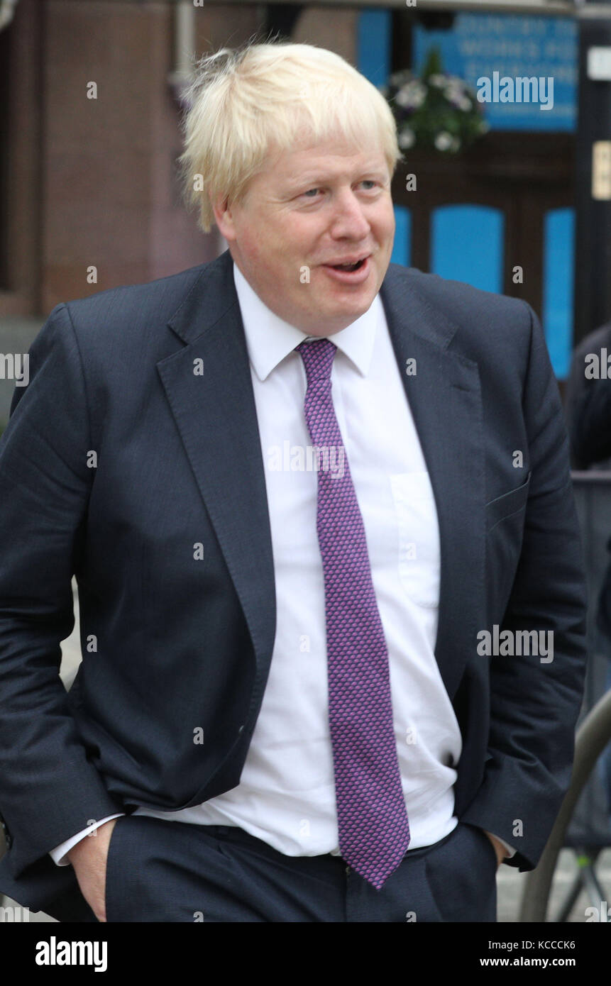 Foreign Secretary Boris Johnson arrives for the last day of the ...