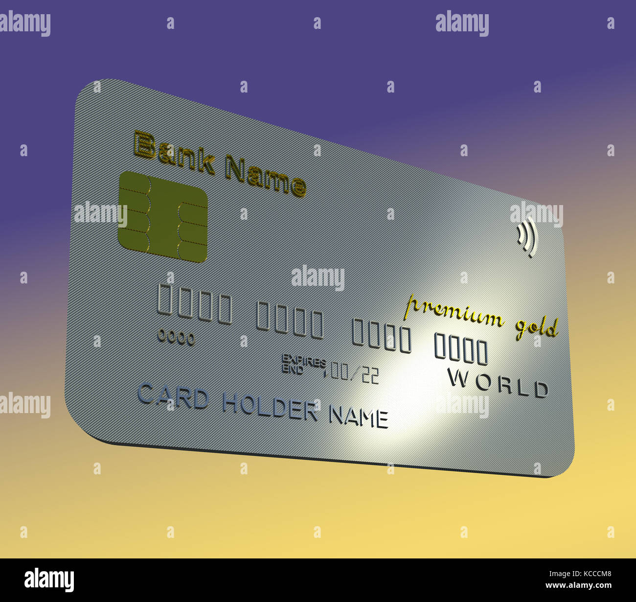 Bank card, credit card 3D illustration. Carbon fibre texture on ...