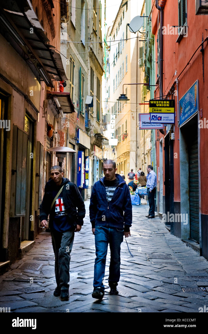 Caruggi, old town, Genoa, Italy Stock Photo - Alamy