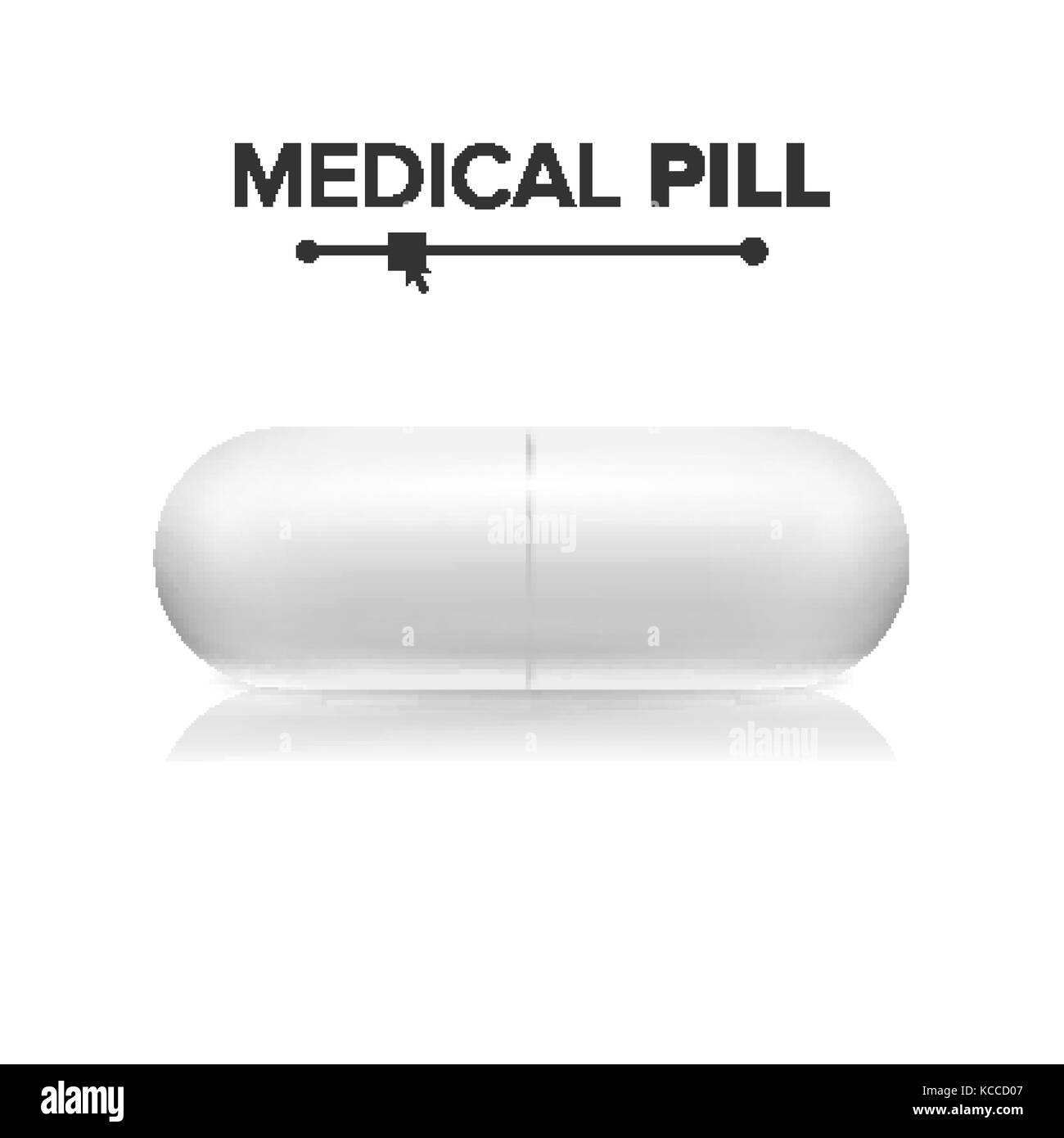 Capsule Pill Vector. Tablet, Pharmaceutical Antibiotic. Isolated ...