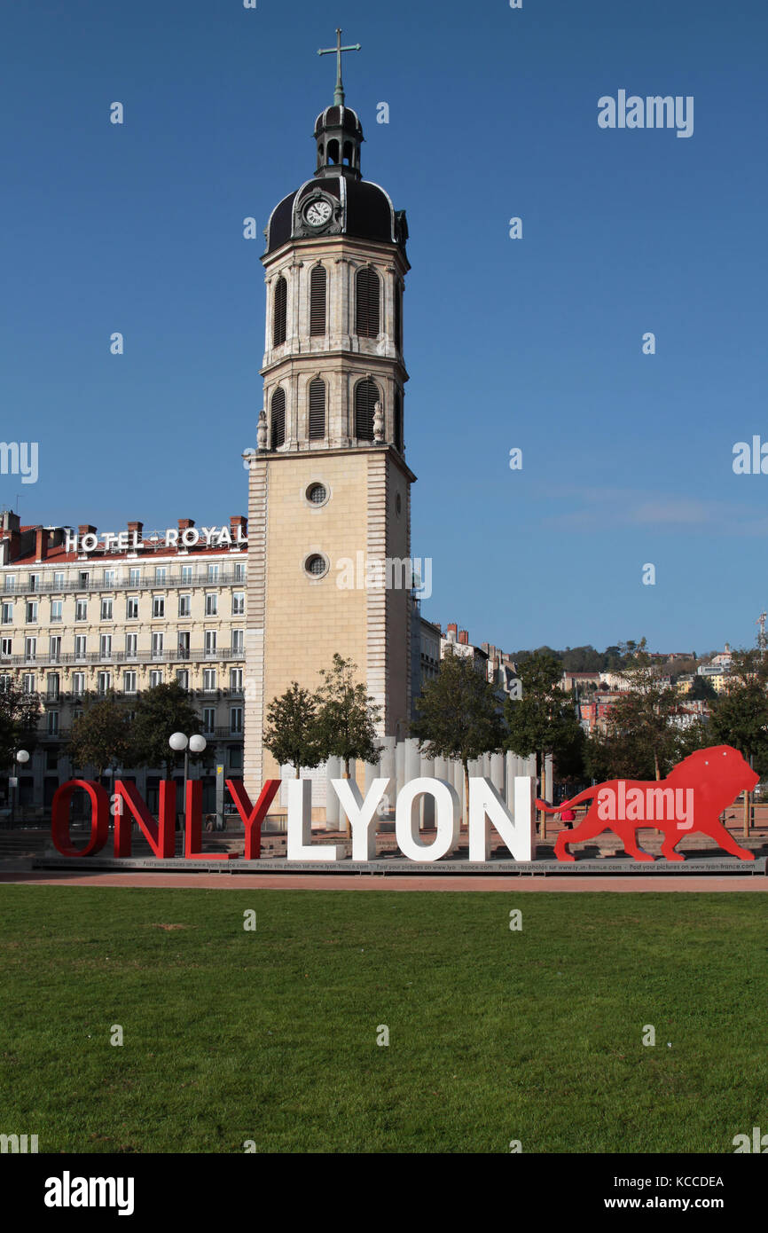 LYON, FRANCE, OCTOBER 26, 2014 : OnlyLyon is the city branding word ...