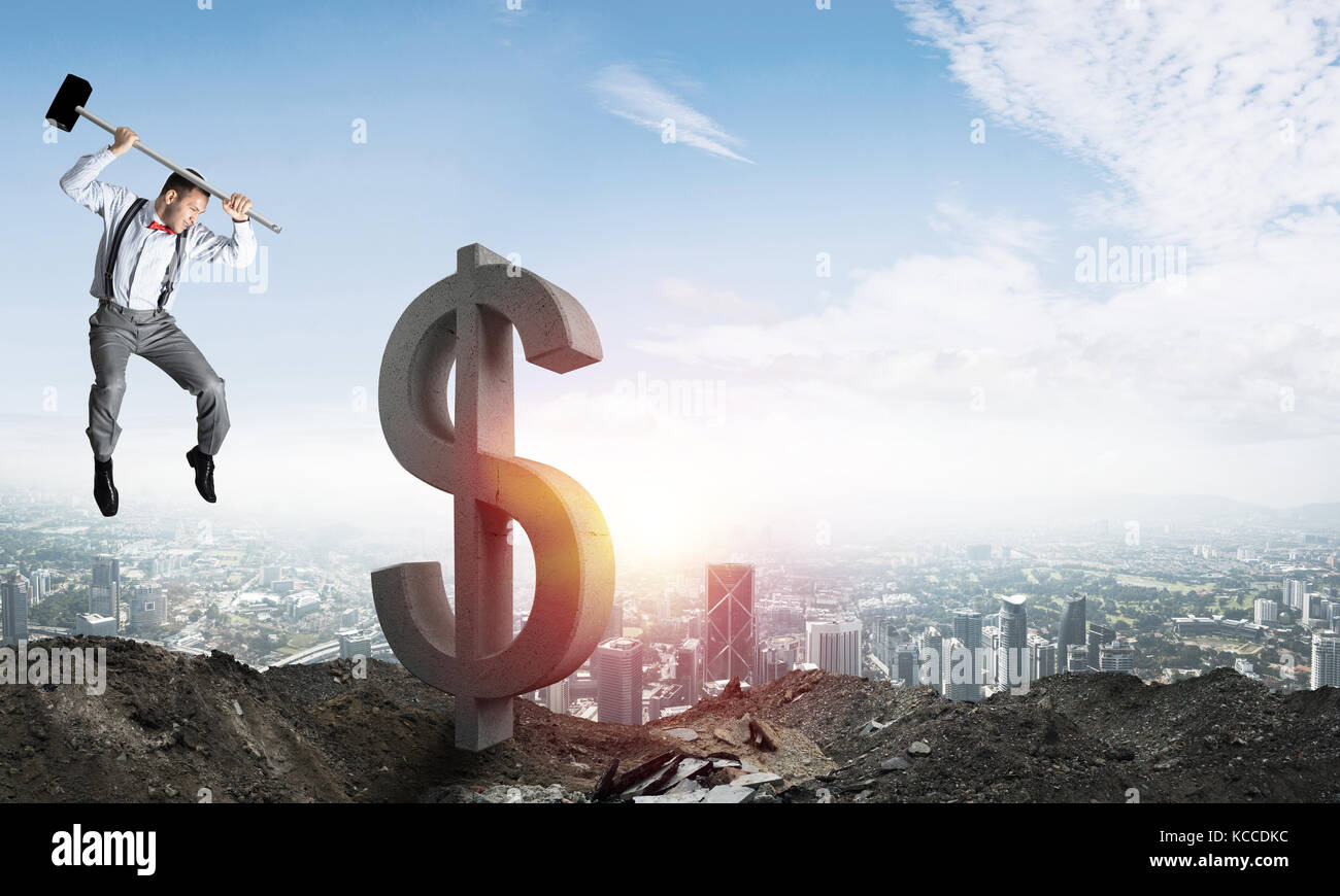 Global business and money concepts. Falling dollar currency Stock Photo ...