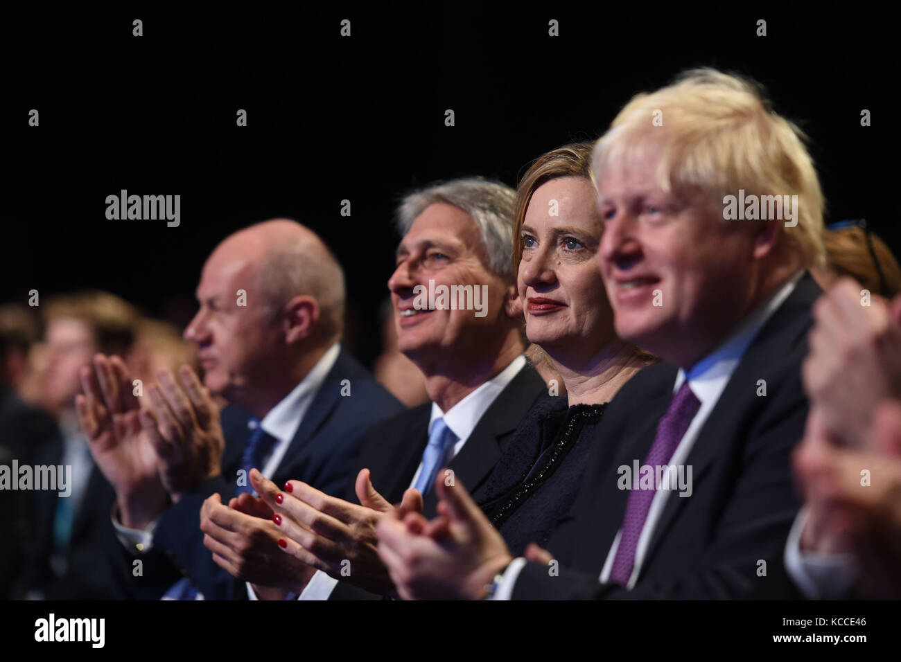(left to right) First Secretary of State Damian Green, Chancellor ...