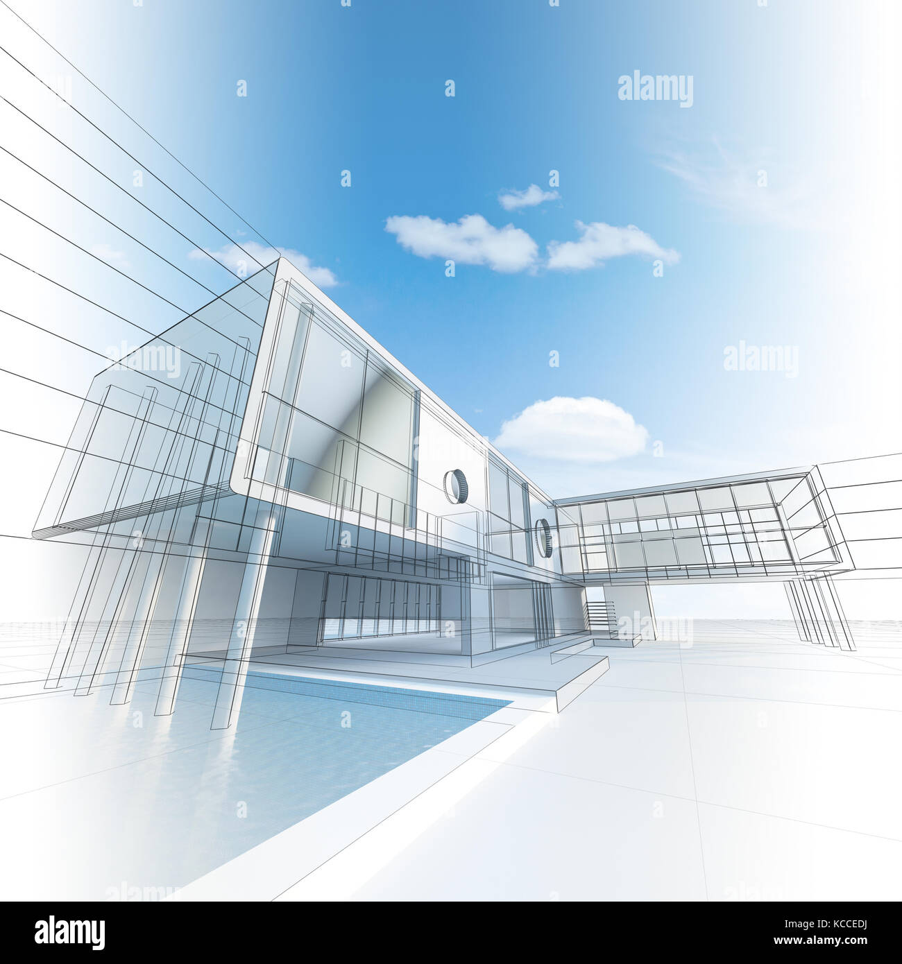 Architecture construction 3d rendering Stock Photo - Alamy