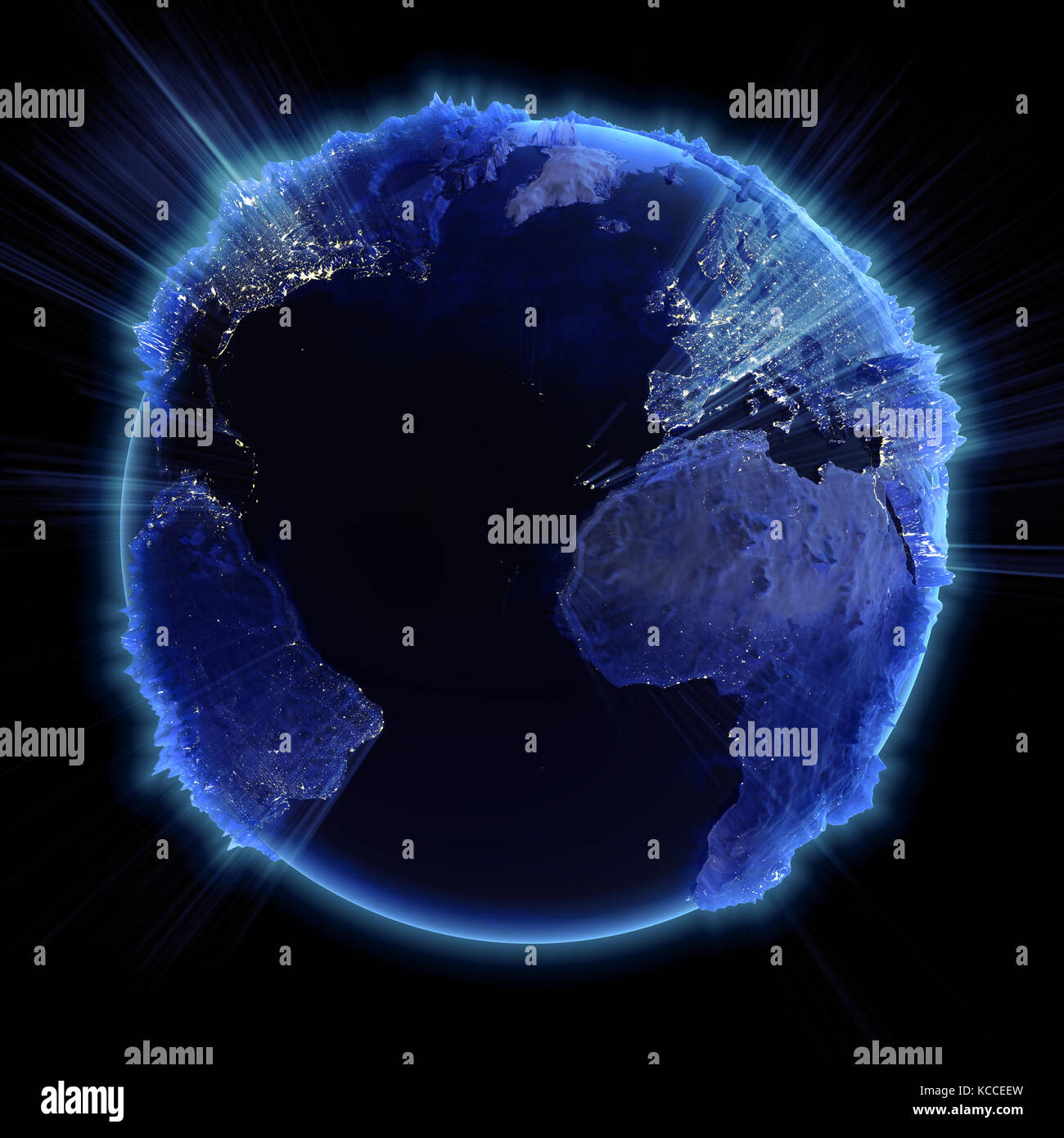 Atlantic ocean map hi-res stock photography and images - Alamy