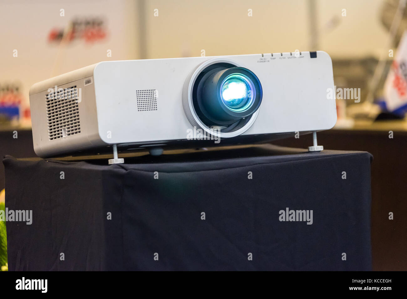 Working projector at the conference Stock Photo - Alamy