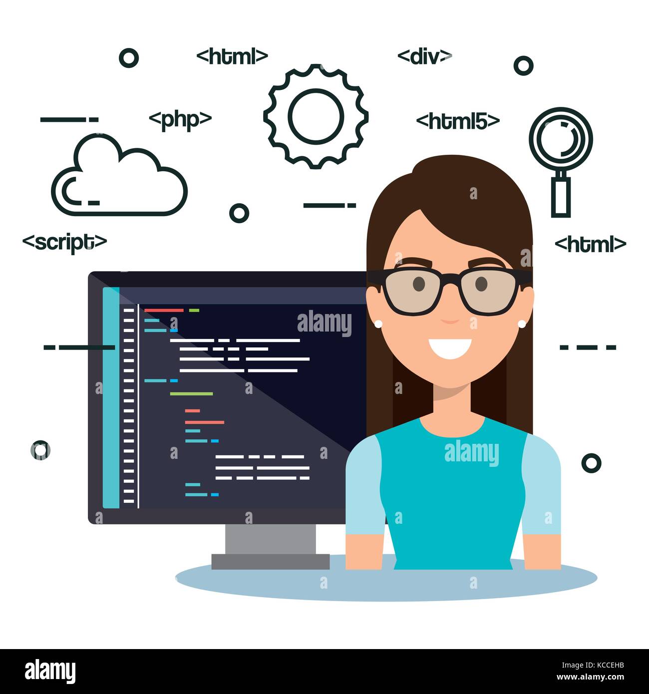 Software Language Programmer Avatar Stock Vector Image And Art Alamy