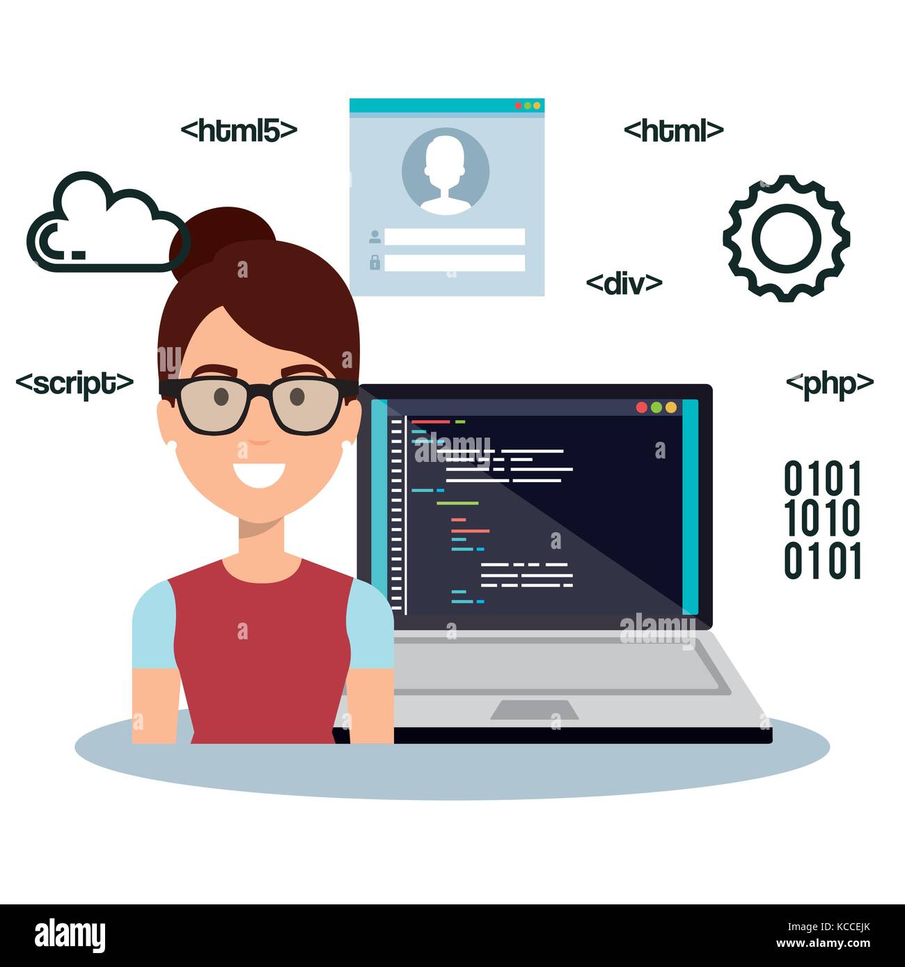 Software Language Programmer Avatar Stock Vector Image And Art Alamy
