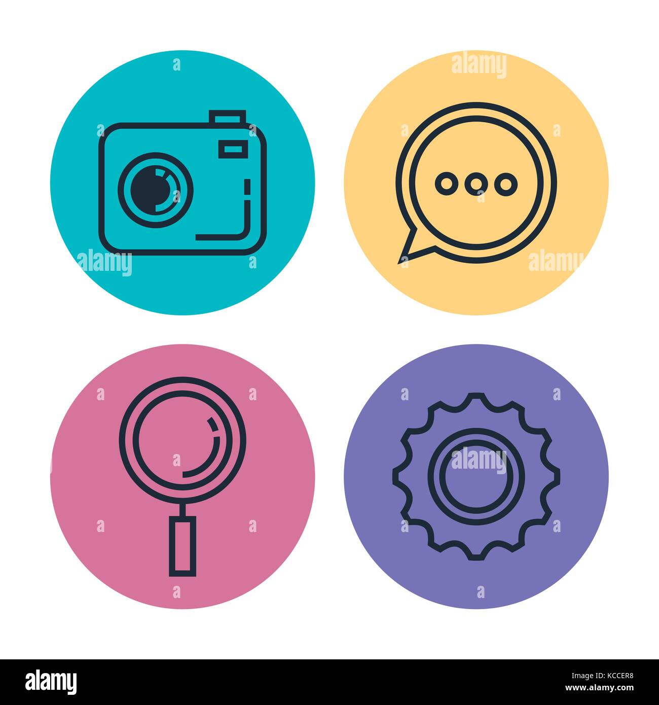 Concept mobile applications icons Cut Out Stock Images & Pictures - Alamy