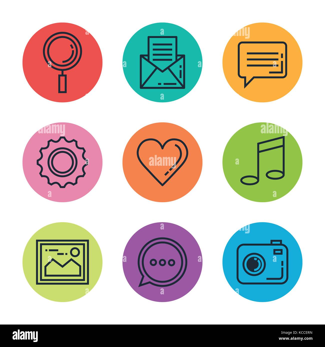 smartphone applications menu icons Stock Vector Image & Art - Alamy