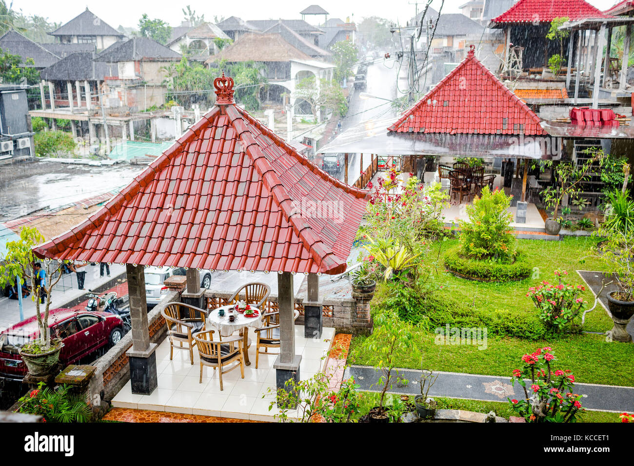 Ubud in morning rain - Bali, Indonesia Stock Photo - Alamy