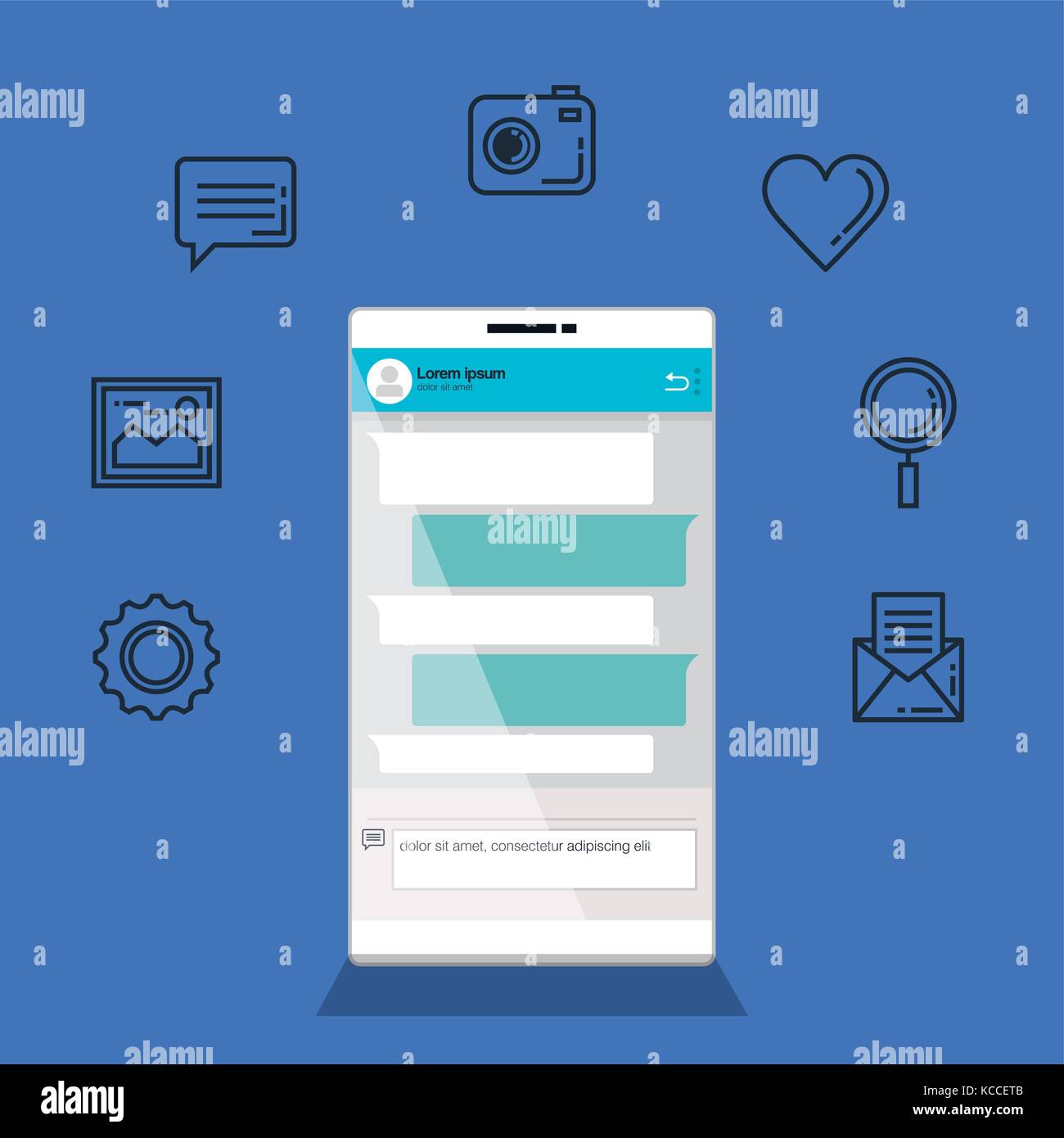 smartphone with applications menu Stock Vector Image & Art - Alamy