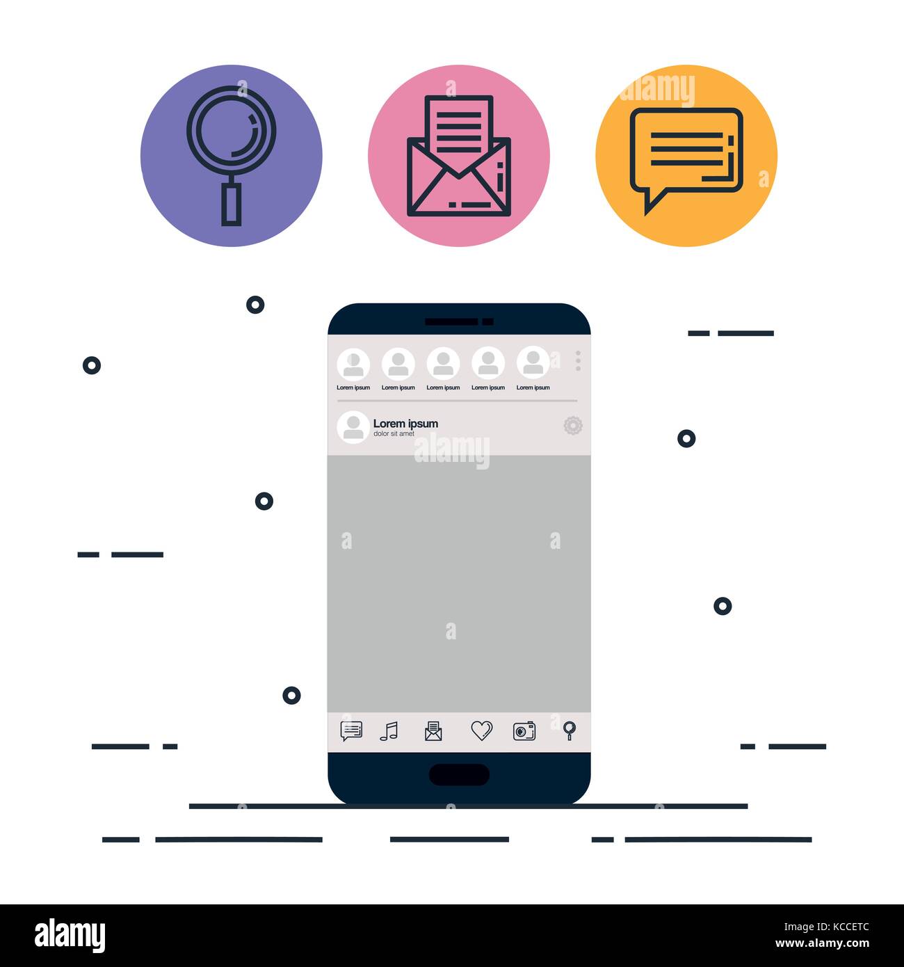 smartphone with applications menu Stock Vector Image & Art - Alamy