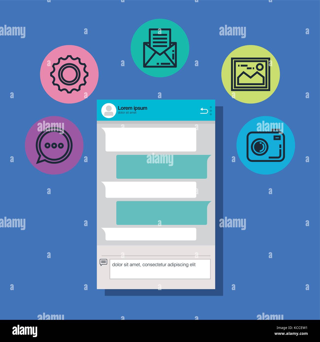 Mobile phone applications navigation Stock Vector Images - Alamy