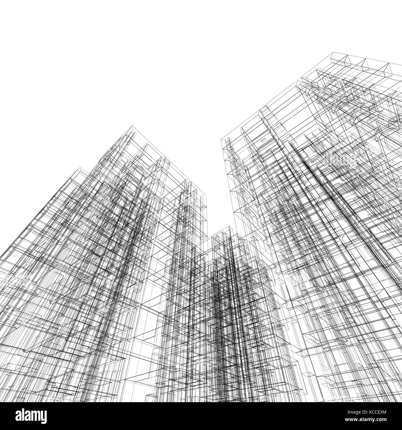 Abstract architecture 3d rendering Stock Photo - Alamy