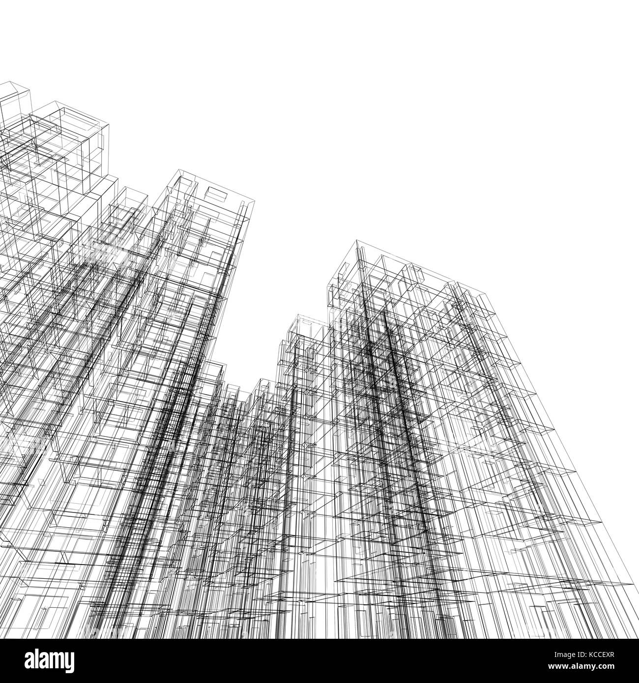 Architecture abstract 3d rendering Stock Photo - Alamy