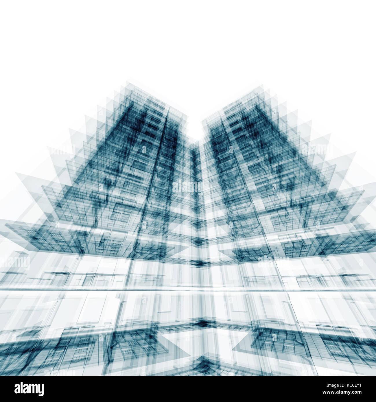 Modern skyscrapers 3d rendering Stock Photo - Alamy