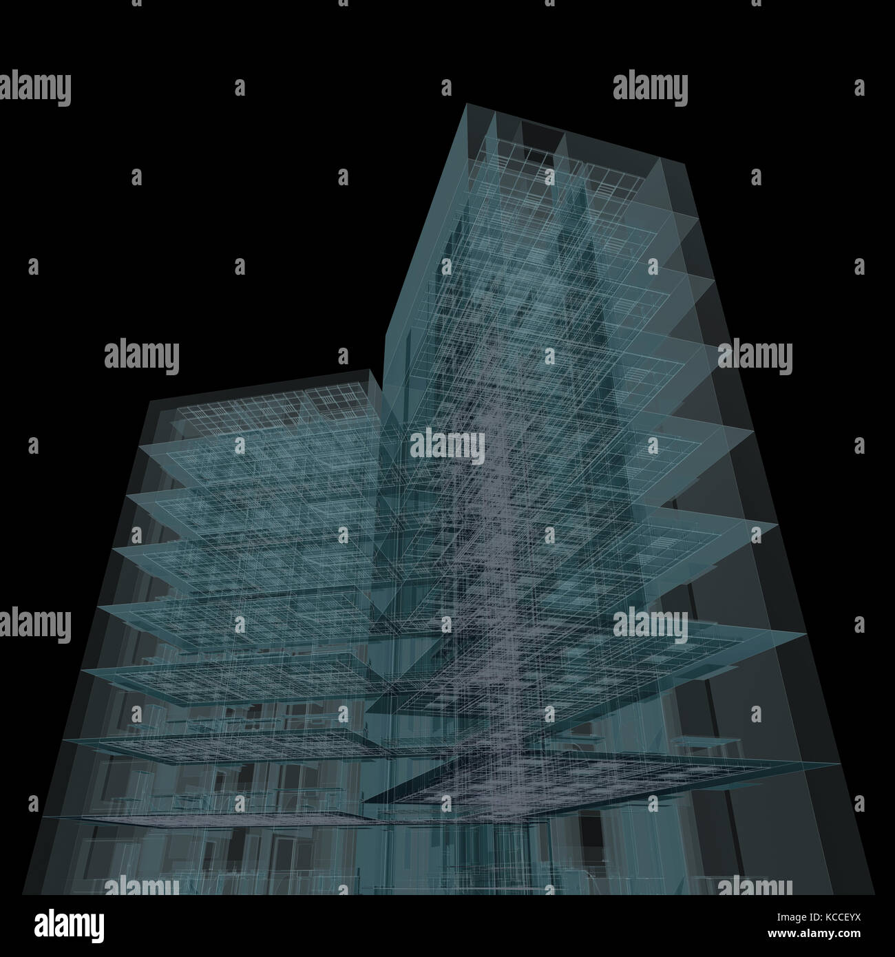 Abstract office building 3d rendering Stock Photo - Alamy