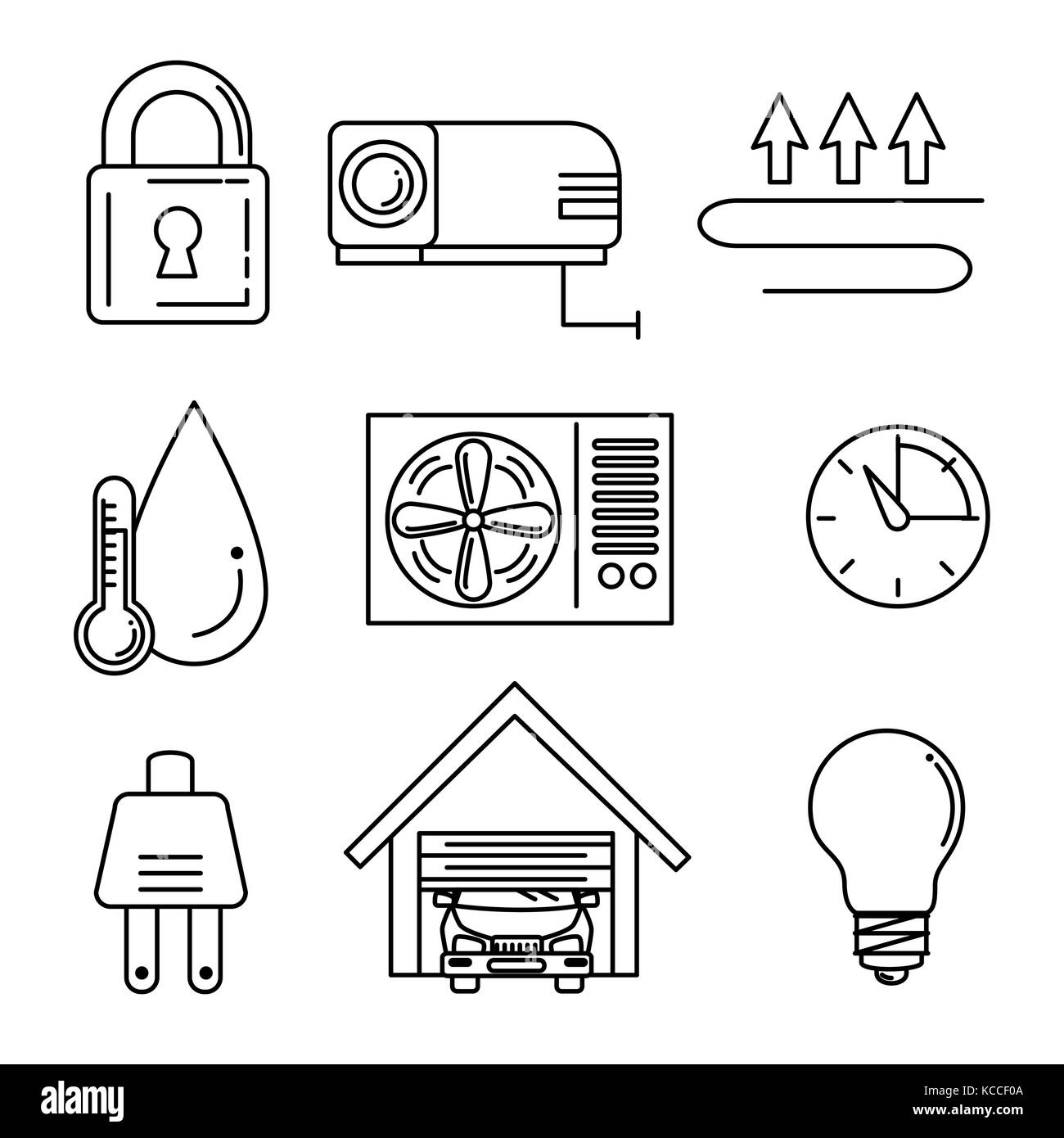 set of smart home tecnology system icons Stock Vector Image & Art - Alamy