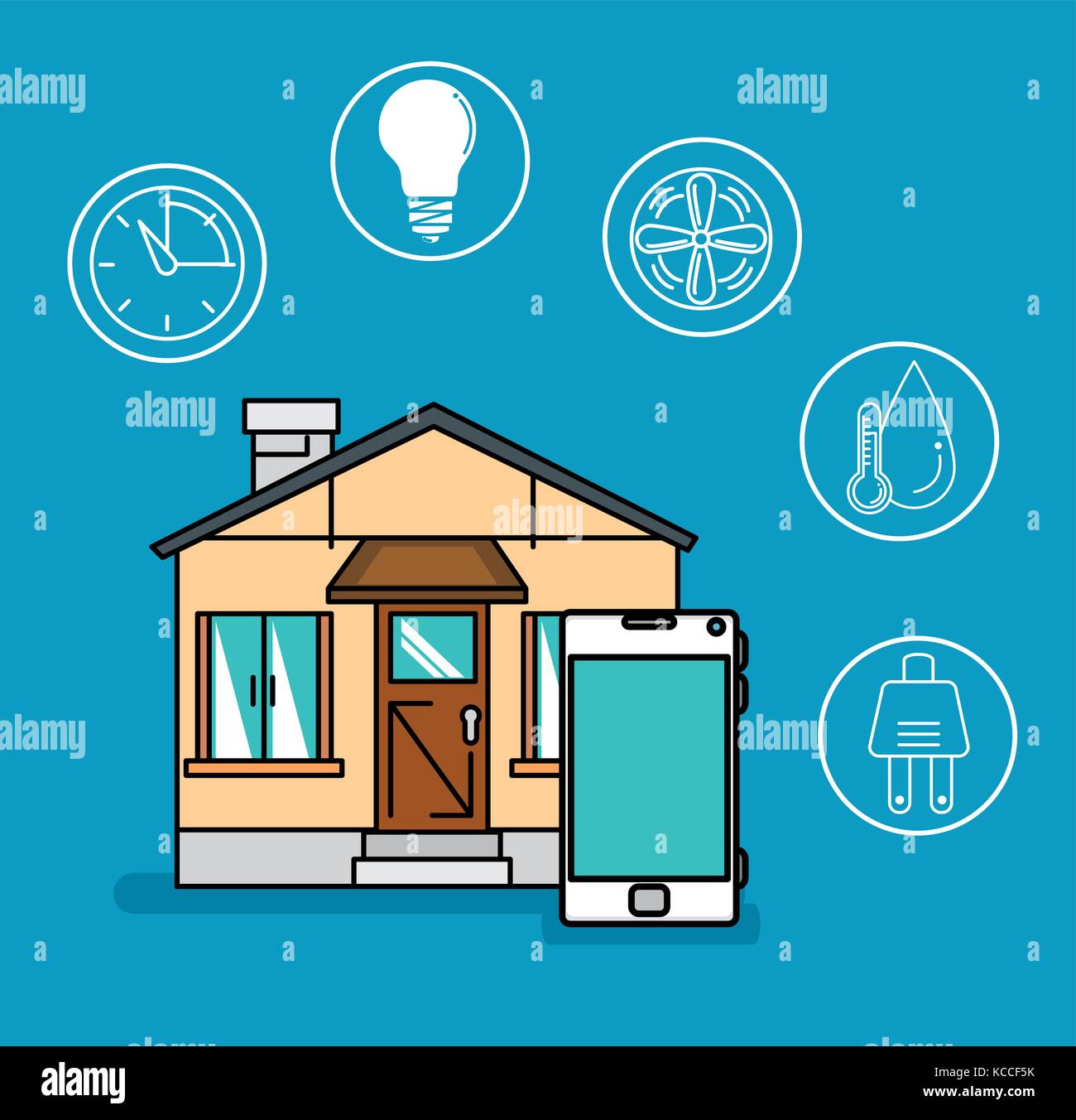 smart home tecnology system Stock Vector Image & Art - Alamy