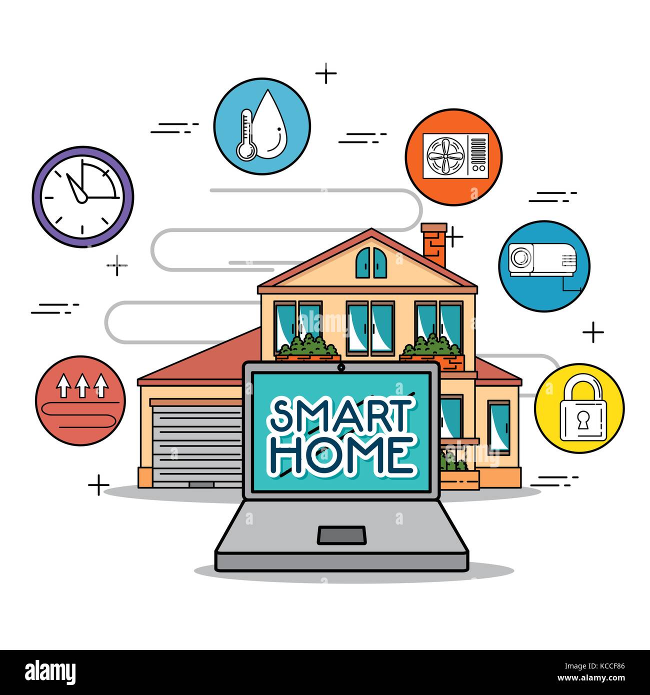 smart home control concept Stock Vector Image & Art - Alamy
