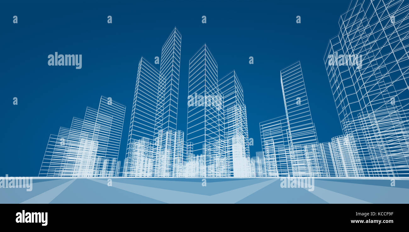 City concept 3d rendering Stock Photo - Alamy