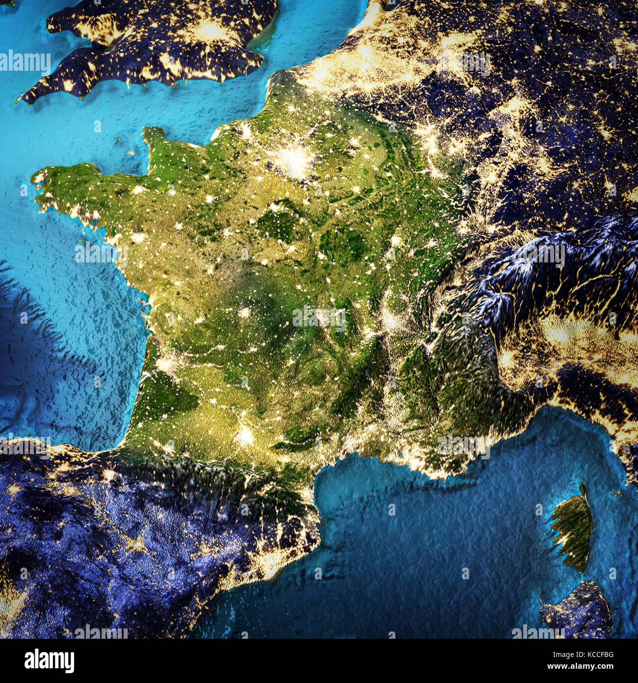 France space background 3d rendering Stock Photo - Alamy
