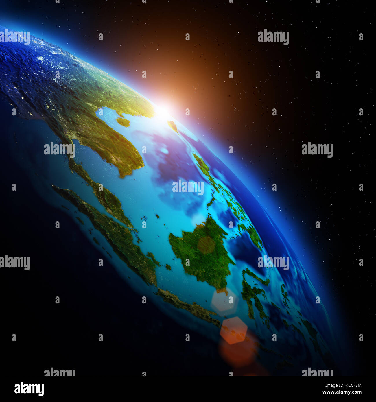 Planet night map 3d rendering Stock Photo - Alamy