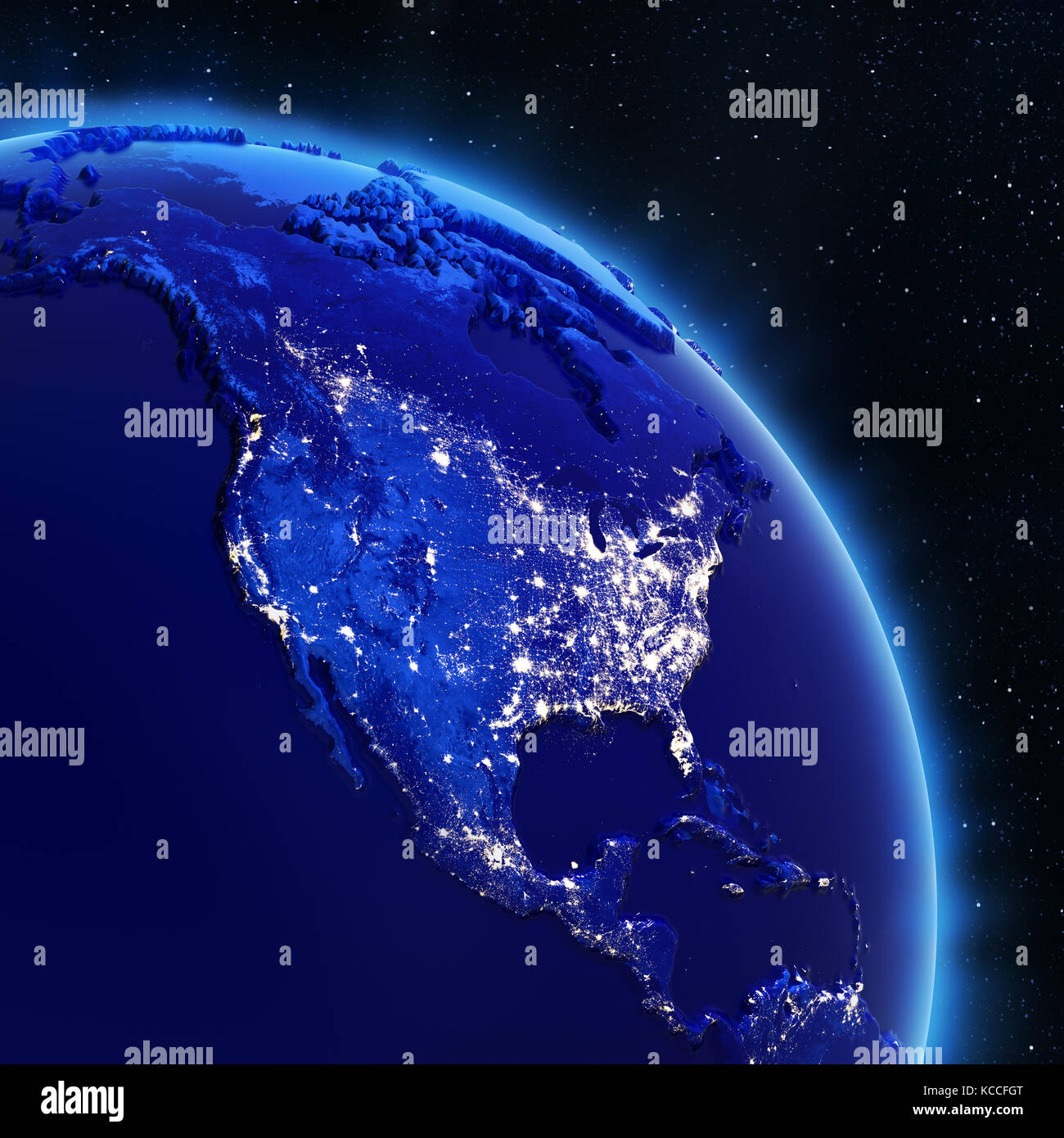 USA 3d rendering planet Stock Photo - Alamy