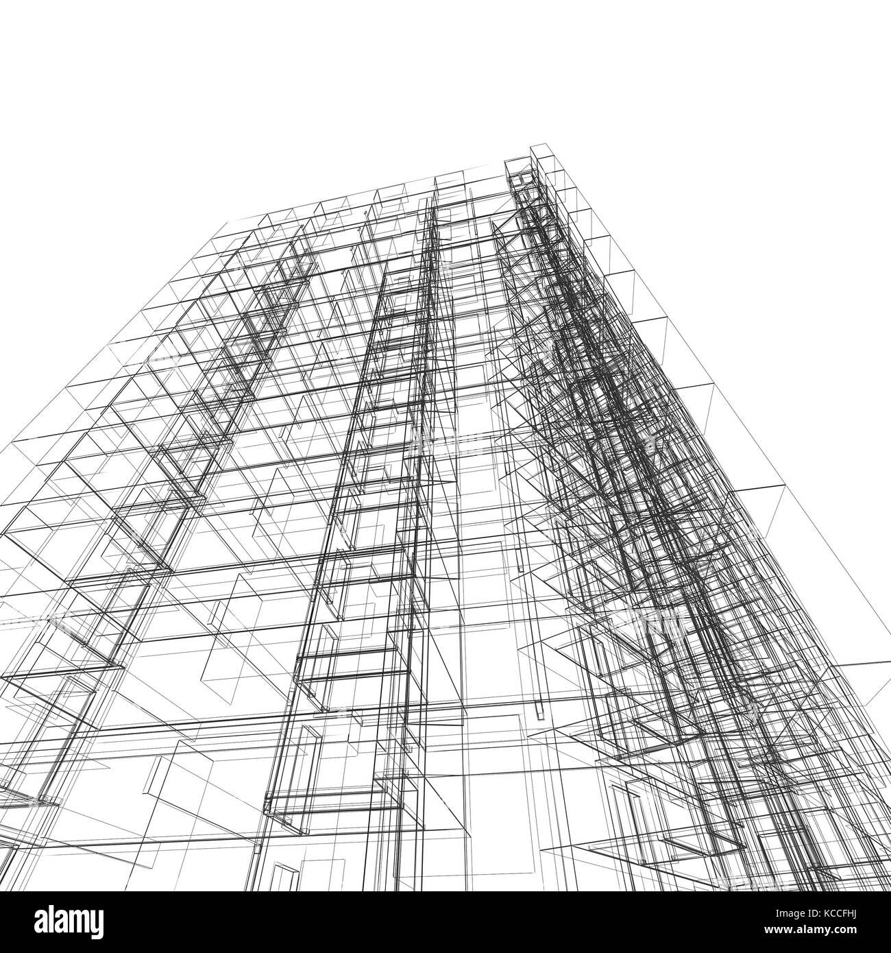 Abstract building 3d rendering Stock Photo - Alamy