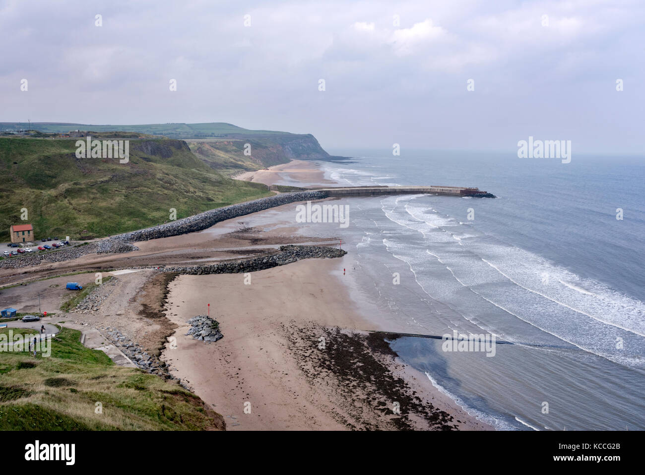 The village of Skinningrove on the Cleveland coast, seen from the ...