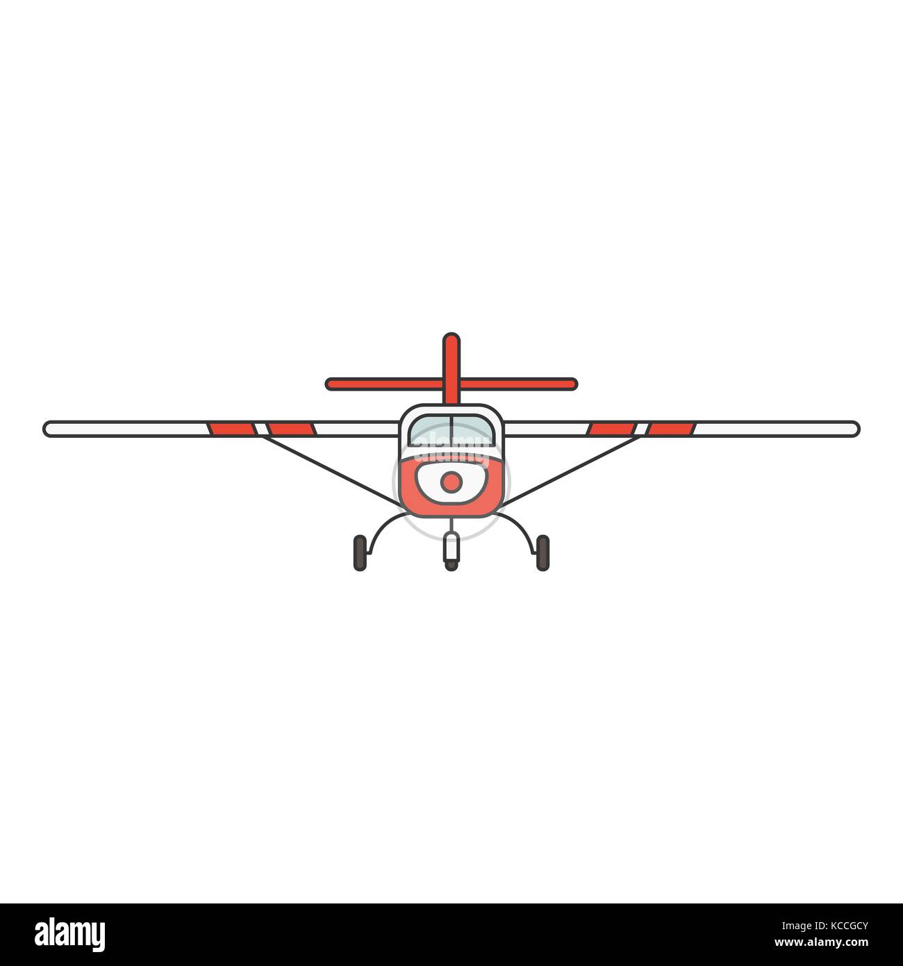 Vector illustration of an airplane model on white background. Aircraft ...