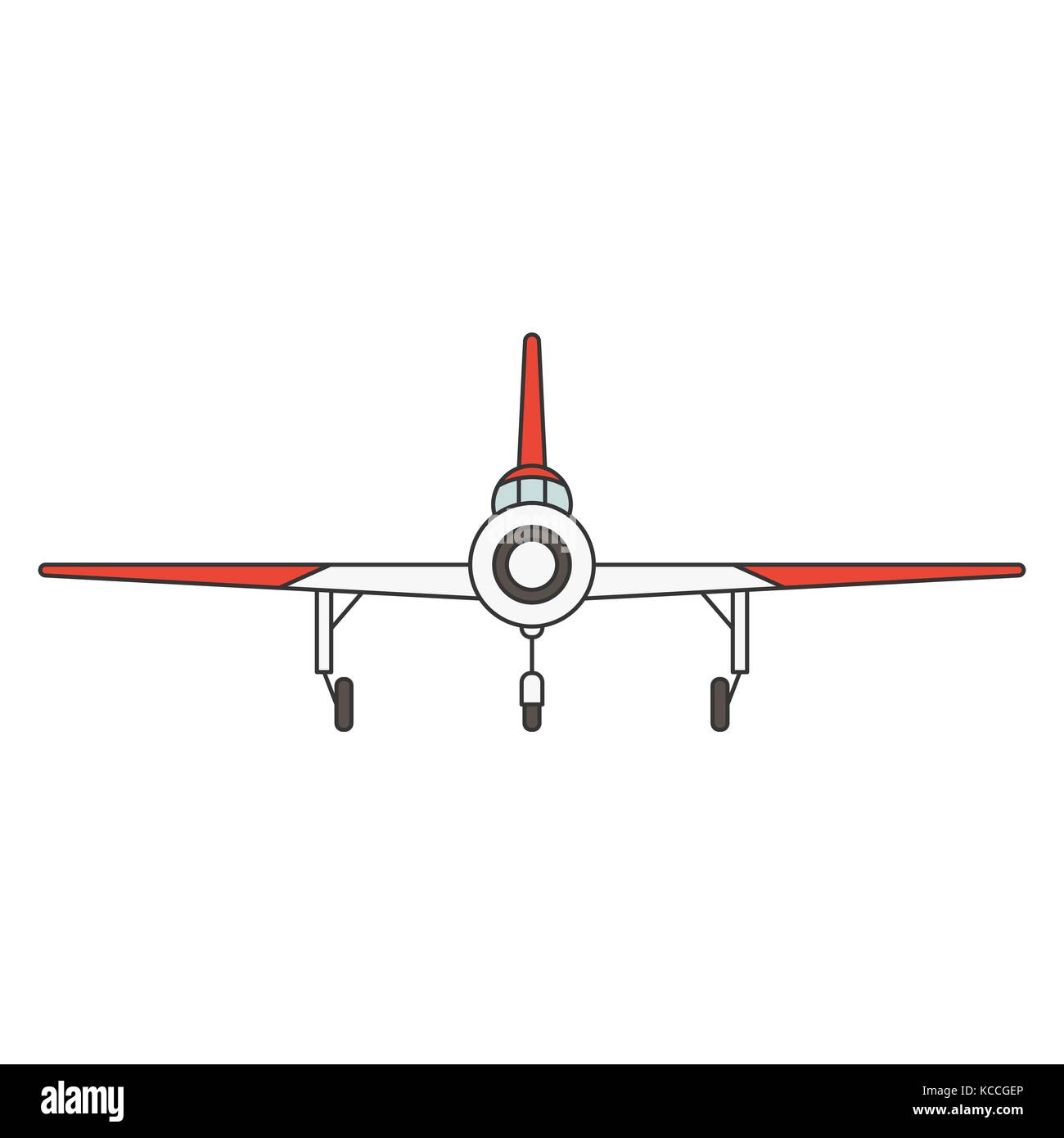 Vector illustration of an airplane model on white background. Aircraft ...