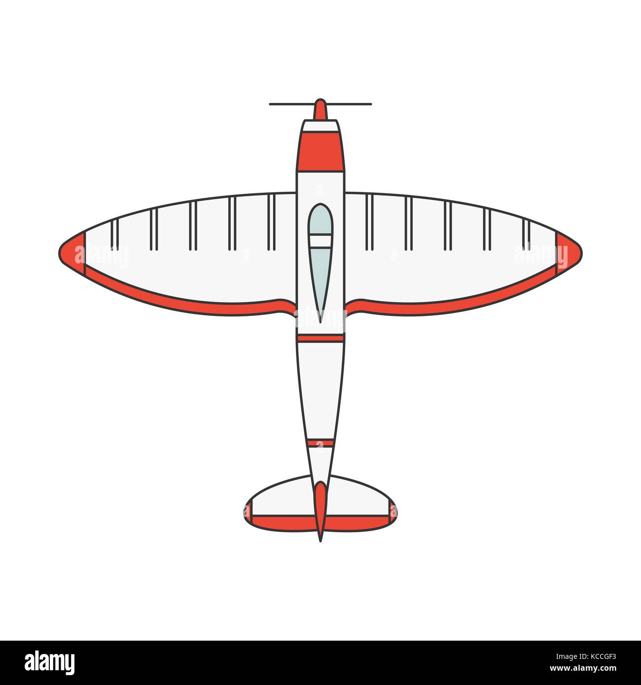 Vector illustration of an airplane model on white background. Aircraft ...