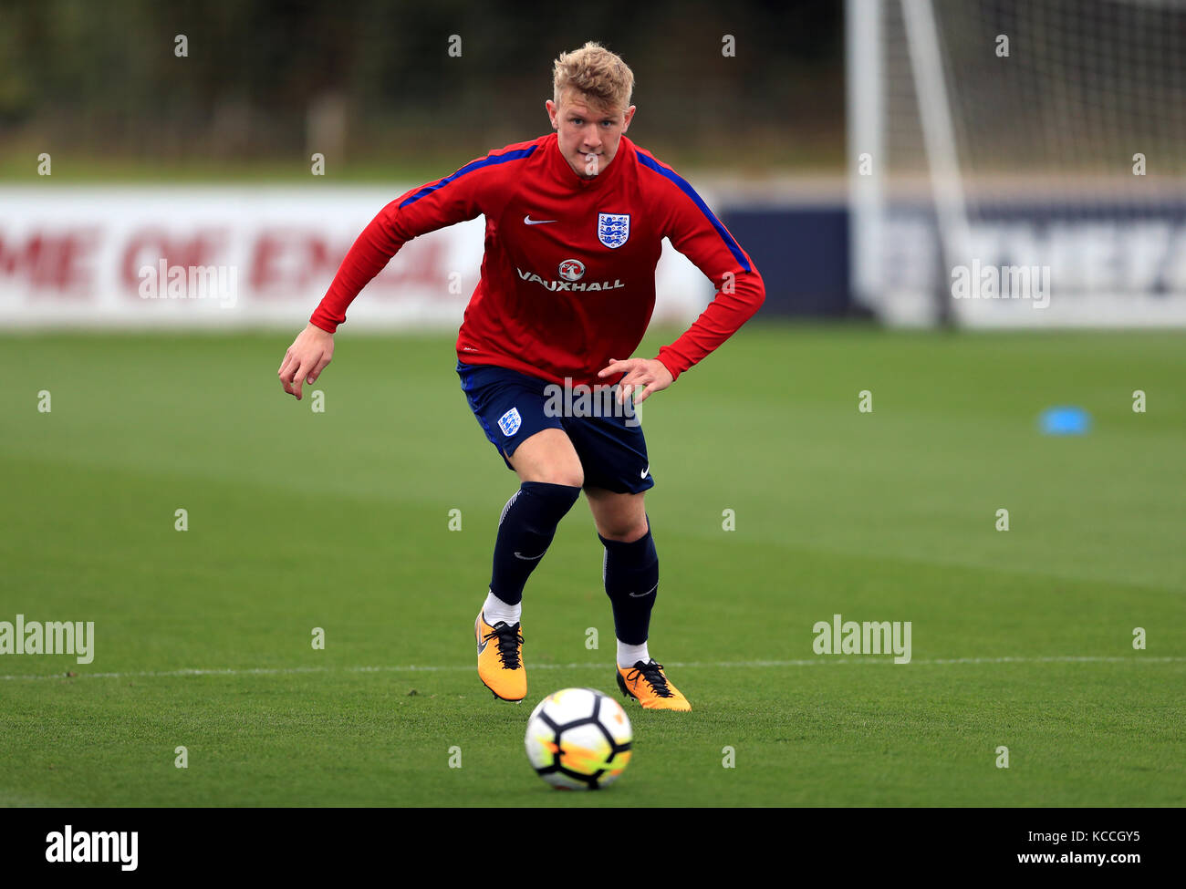 England's Joe Worrall during the training session at St George's Park ...