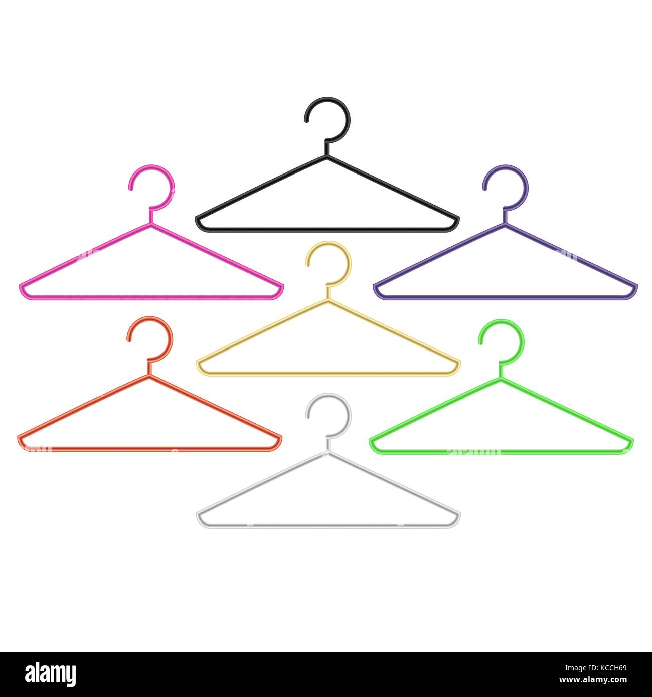 Set of Colorful Hangers Stock Vector Image & Art - Alamy