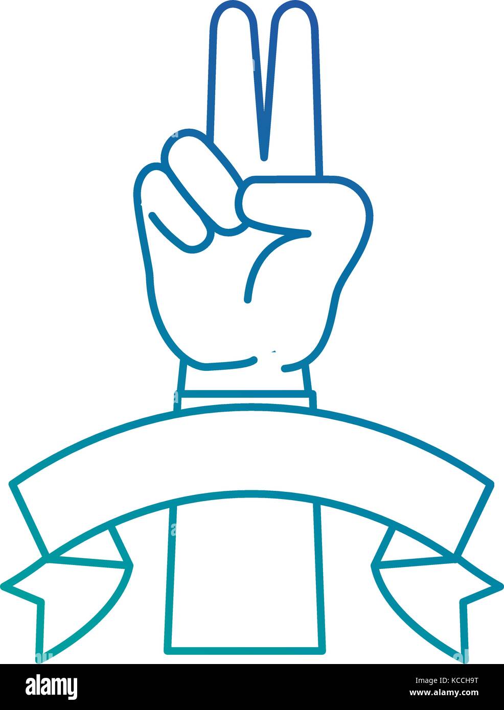 peace and love hand symbol vector illustration design Stock Vector ...