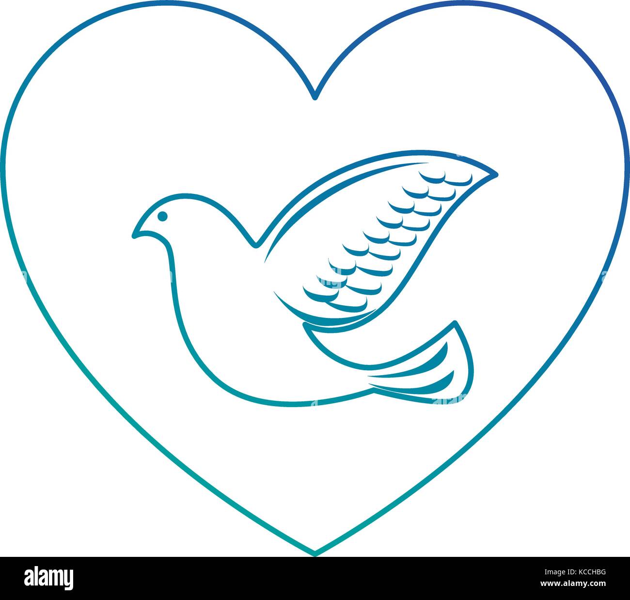 heart with dove of peace icon vector illustration design Stock Vector ...