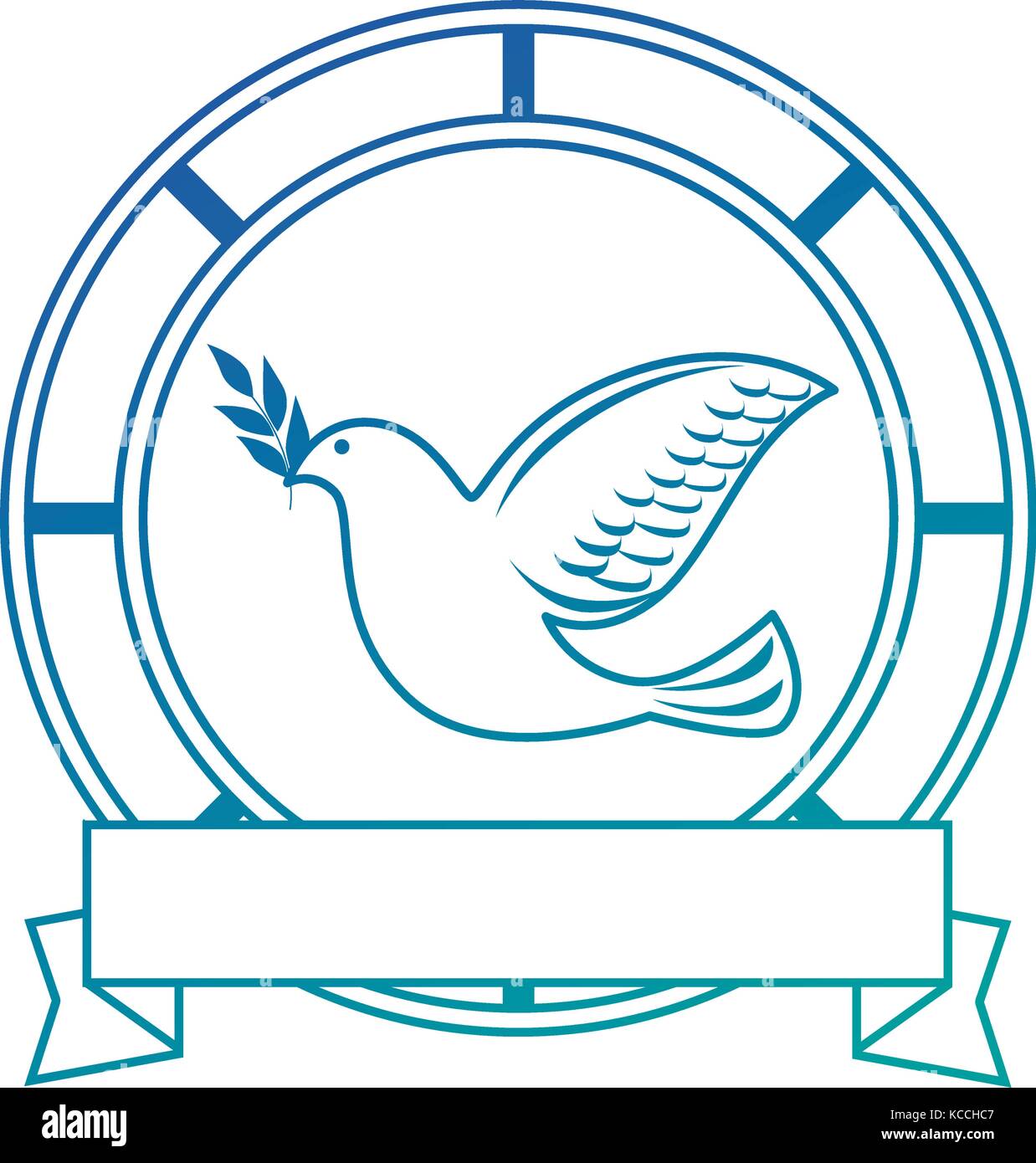 bird of peace emblem vector illustration design Stock Vector Image ...