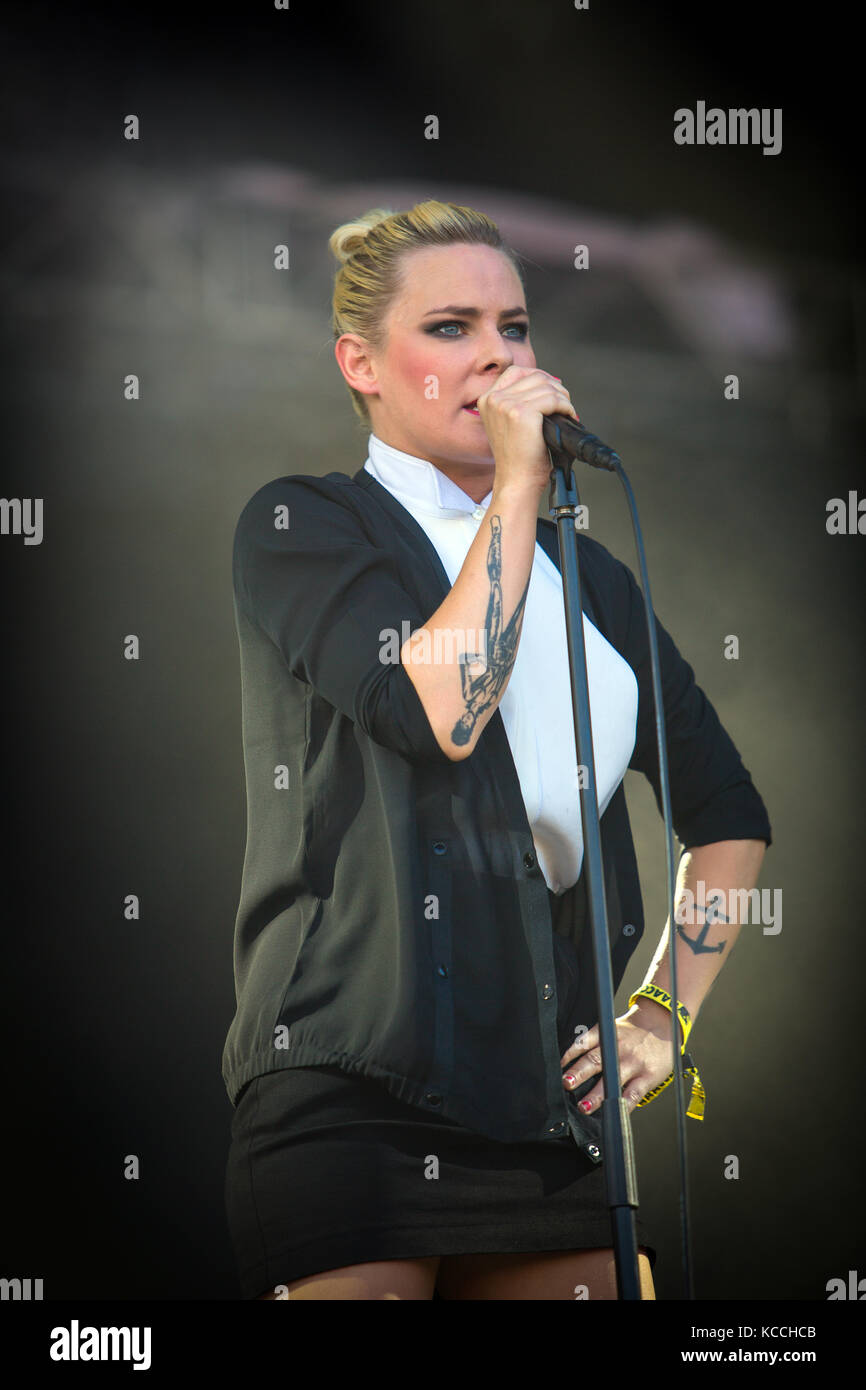 The Swedish indie rock and new wave band The Sounds performs a live ...