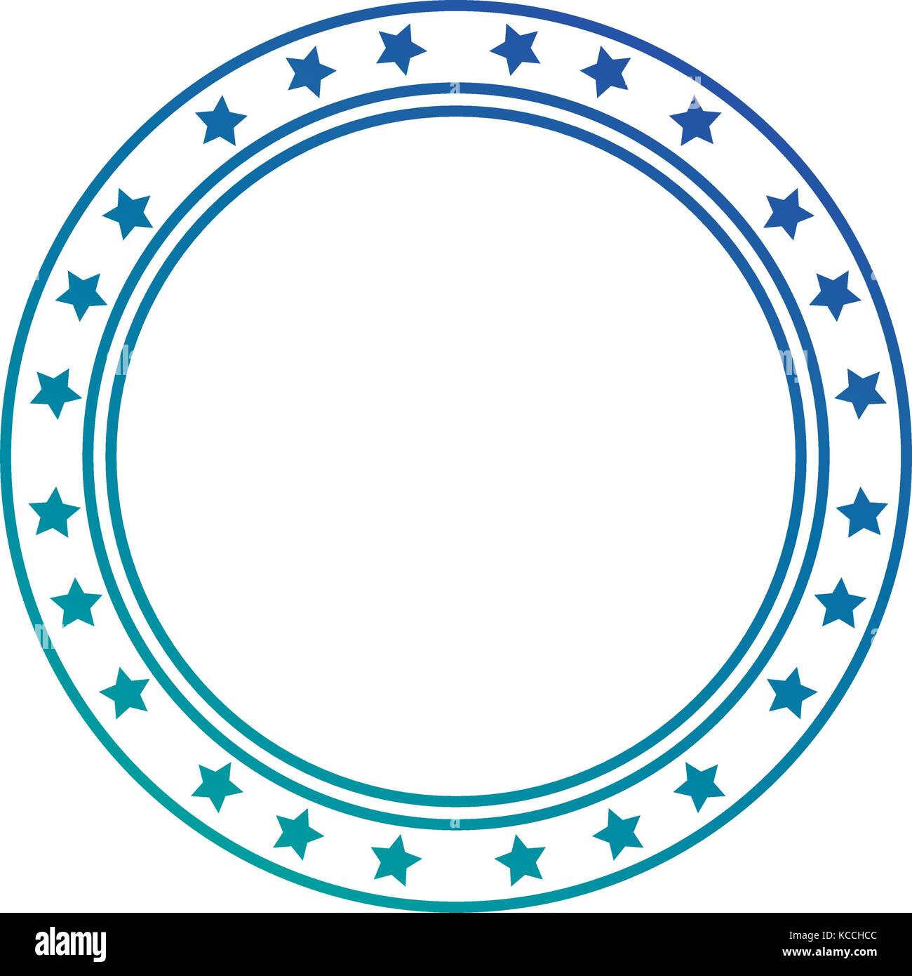 circle seal with stars vector illustration design Stock Vector Image ...