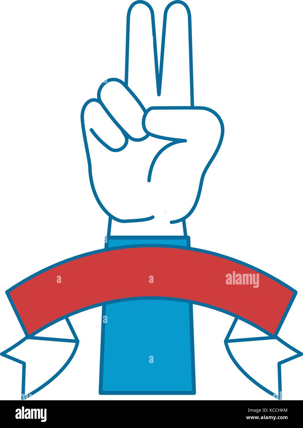 peace and love hand symbol vector illustration design Stock Vector ...