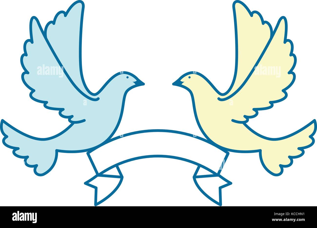 Doves Of Peace Cut Out Stock Images & Pictures - Alamy