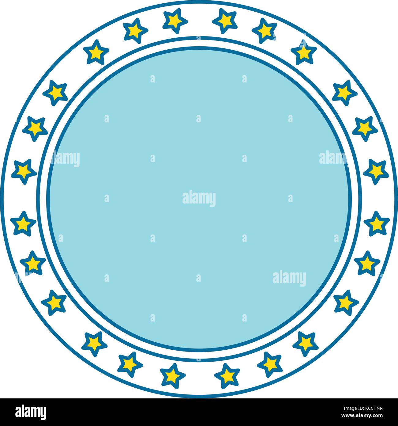 circle seal with stars vector illustration design Stock Vector Image ...