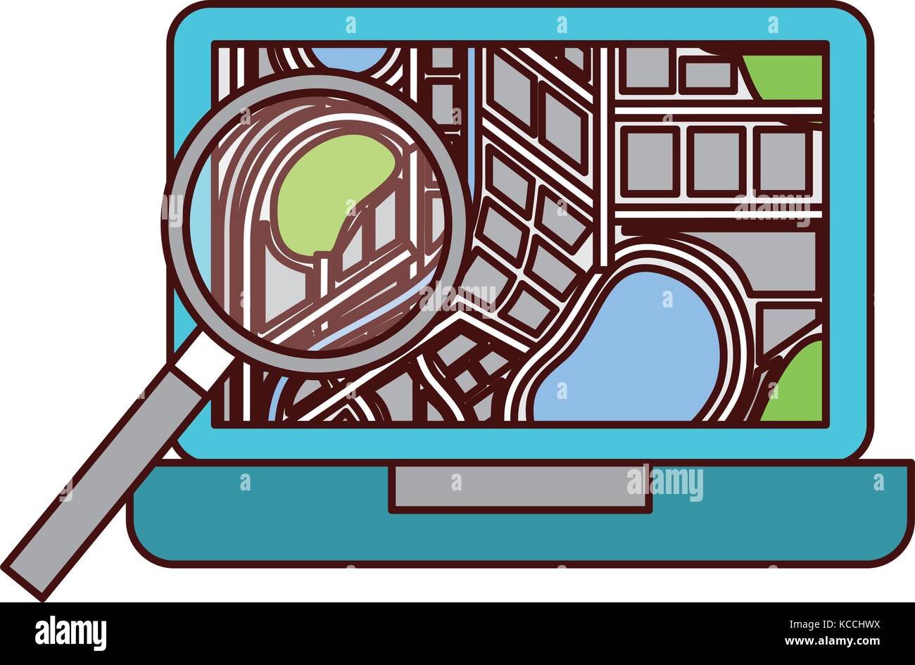 Computer mapping map Stock Vector Images - Alamy